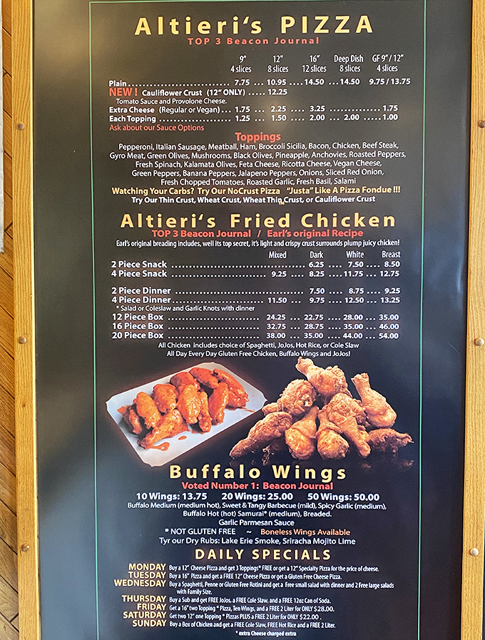 The menu board reads like a love letter to Italian-American classics, with awards proudly displayed &ndash; because when you're this good, bragging is just stating facts.