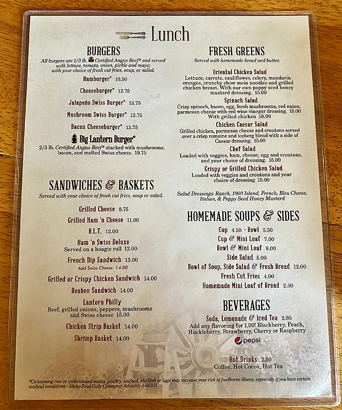 This menu isn't trying to impress food critics in New York—it's aiming straight for your comfort zone with honest classics that your grandmother would approve of.