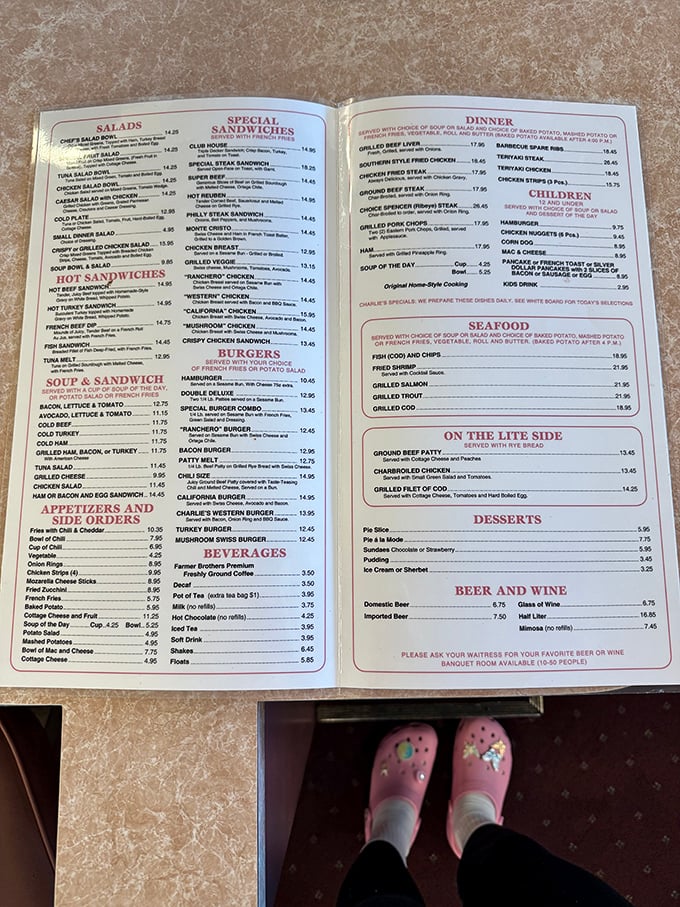 This menu isn't trying to impress you with fancy descriptions &ndash; it's the culinary equivalent of your favorite worn-in jeans.