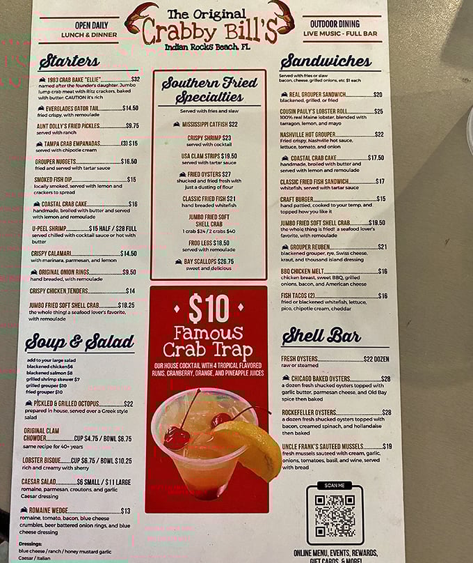 The menu reads like a love letter to the Gulf – each item promising the kind of seafood experience worth driving across state lines for.