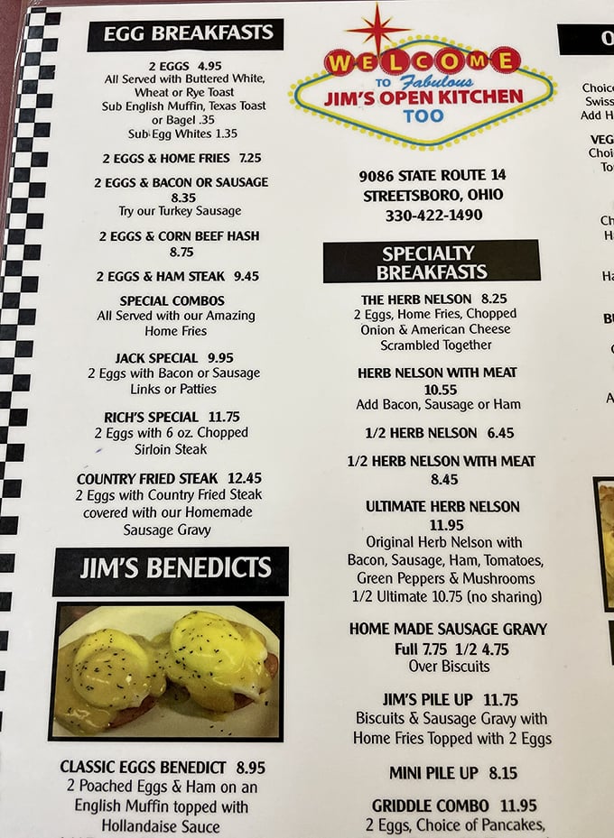 This isn't just a menu&mdash;it's a roadmap to breakfast nirvana. The Herb Nelson might change your life, but the biscuits and gravy will change your definition of perfection.