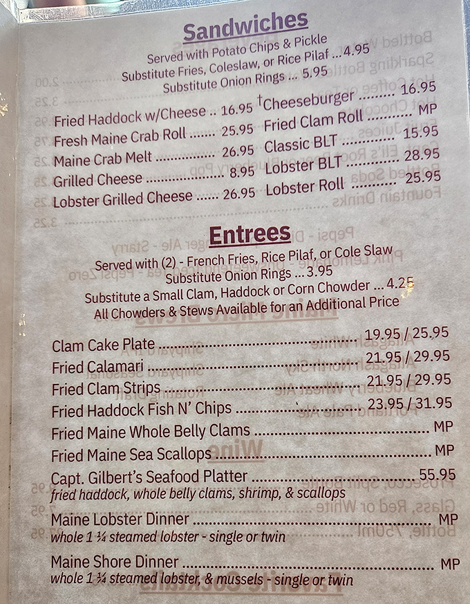 A menu that reads like a love letter to the Atlantic. No molecular gastronomy or deconstructed nonsense—just honest seafood that speaks for itself.