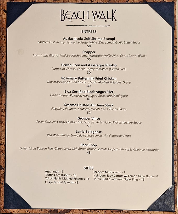 This menu isn't just a list of dishes&mdash;it's a treasure map where X marks the spot for truffle corn risotto.