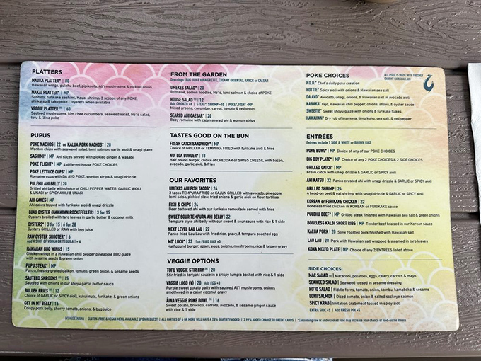 A menu that reads like a love letter to Pacific seafood &ndash; decisions this difficult should come with a therapist on standby.