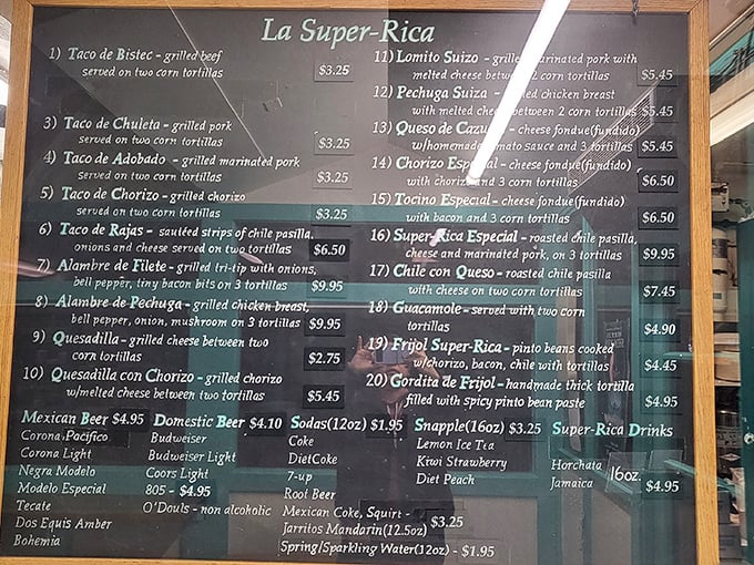 The chalkboard menu &ndash; a sacred text of Mexican delights that has launched a thousand road trips and countless "I told you so" moments.