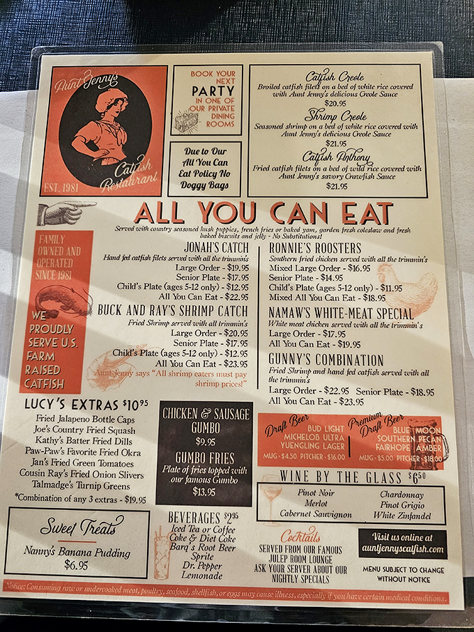 This menu isn't just a list of options&mdash;it's a family tree of Mississippi culinary traditions where every dish has a story.