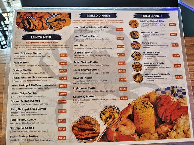 The menu reads like a love letter to crustaceans&mdash;boiled, fried, and everything in between. Decision paralysis has never been so delicious.