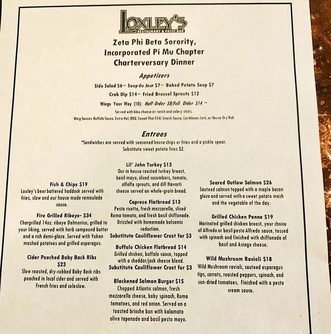 A menu fit for legendary appetites! From "Sacred Outlaw Salmon" to "Lil' John Turkey," each dish cleverly continues the Robin Hood theme.