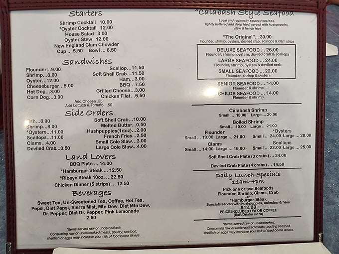 A menu that hasn't changed because it doesn't need to. Like finding the sheet music to your favorite song.