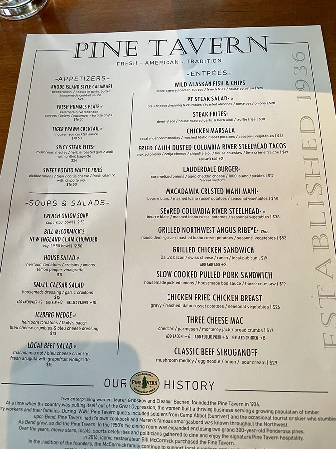 History meets flavor on this menu, where Northwest classics and innovative creations tell the story of Oregon's culinary heritage.