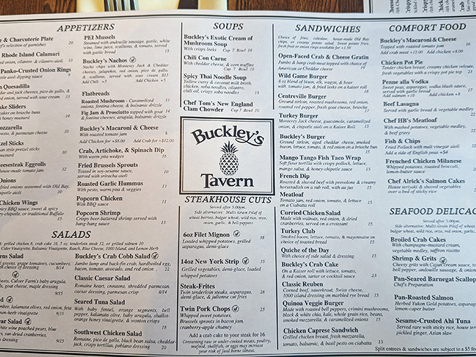 The menu reads like a love letter to comfort food&mdash;steakhouse cuts, seafood delicacies, and sandwiches that make decision-making deliciously difficult.