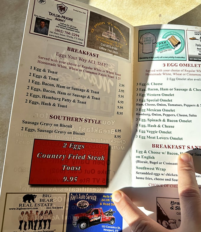 The menu at Martha's doesn't need fancy fonts or pretentious descriptions&mdash;just straightforward promises of breakfast bliss all day long.