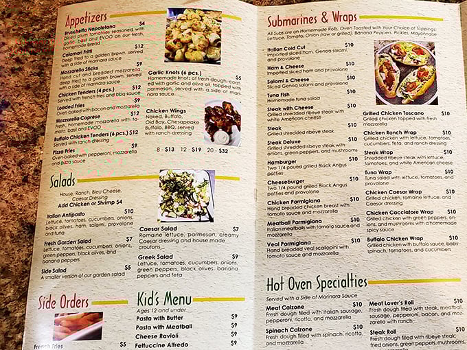 The menu reads like a love letter to Italian-American classics, with hot oven specialties that promise to warm both body and soul.