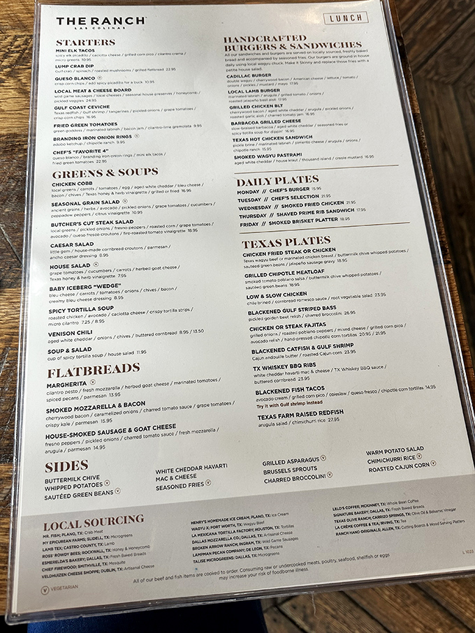This menu reads like a love letter to Texas cuisine, with local sourcing taking center stage.