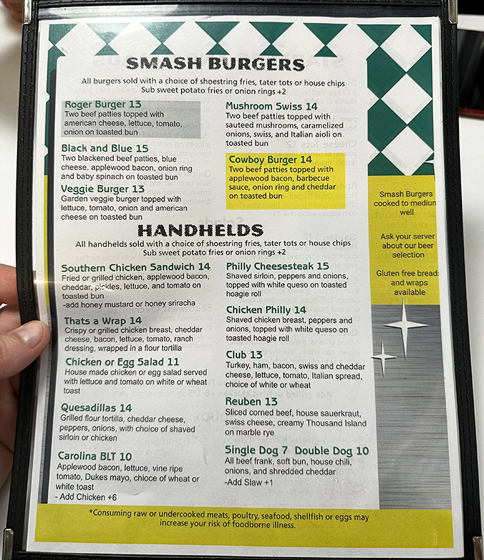 The menu reads like a love letter to American comfort food classics, with "Smash Burgers" that live up to their aggressive name in the most delicious way possible.