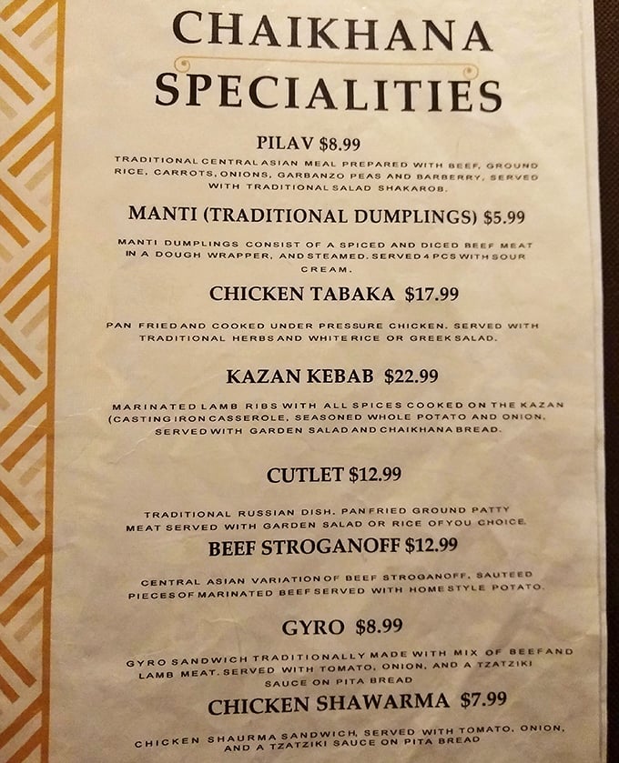 The menu reads like a passport to the Silk Road—each dish a delicious diplomatic mission between cultures that have perfected comfort food for centuries.