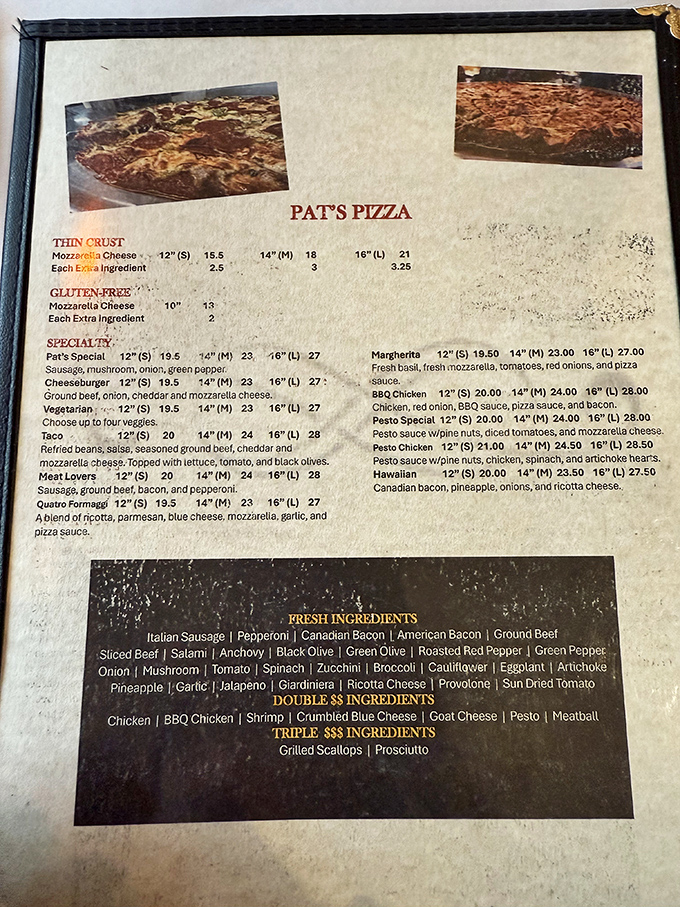 The menu reads like a love letter to Italian-American classics, with specialty pizzas that have earned their place in Chicago's culinary pantheon.