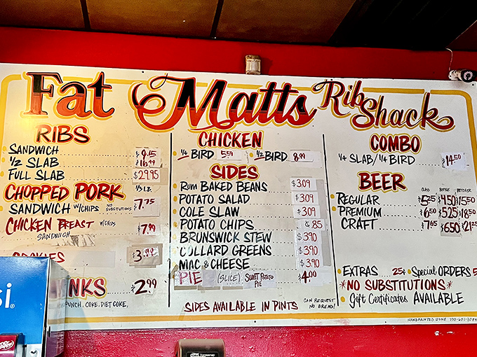 This menu isn't complicated because greatness rarely is. Simple choices, extraordinary results—the barbecue mathematician's perfect equation.