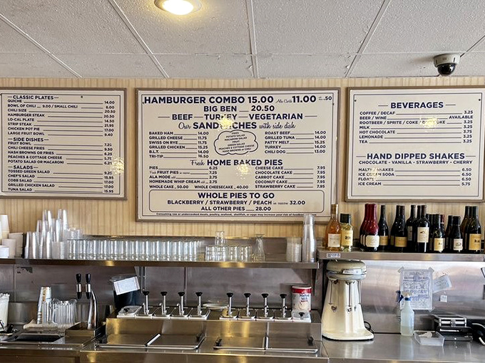 This menu board isn't trying to impress anyone with fancy terminology&mdash;just straightforward American classics that have stood the test of time.