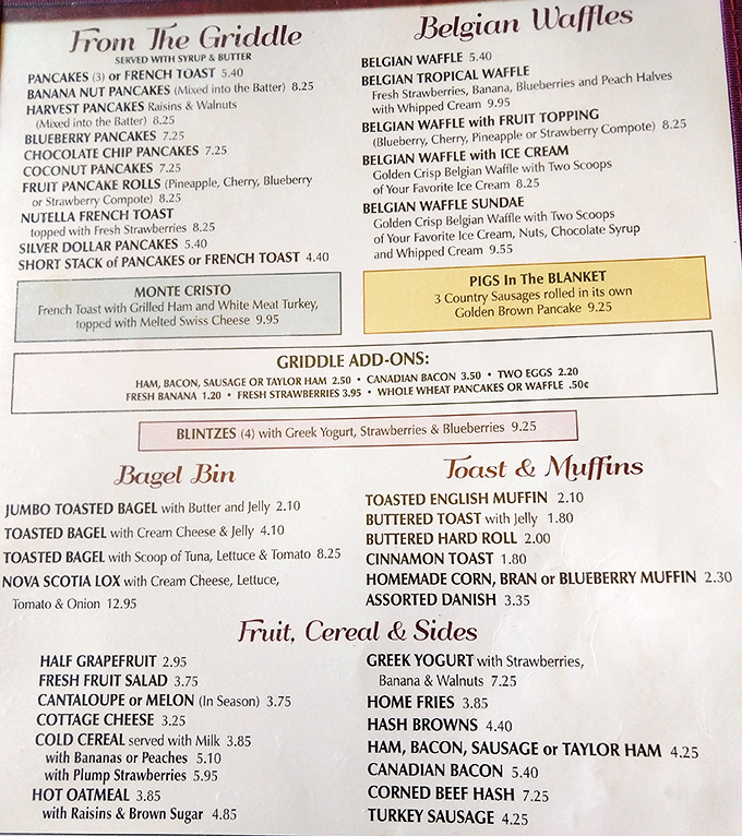 The breakfast menu reads like a love letter to morning indulgence. Just try deciding between Belgian waffles and Nutella French toast without having an existential crisis.