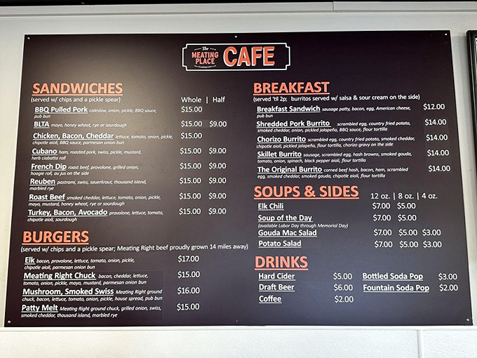 The menu board reads like a love letter to carnivores. No fancy fonts or pretentious descriptions—just straightforward promises of sandwich nirvana.