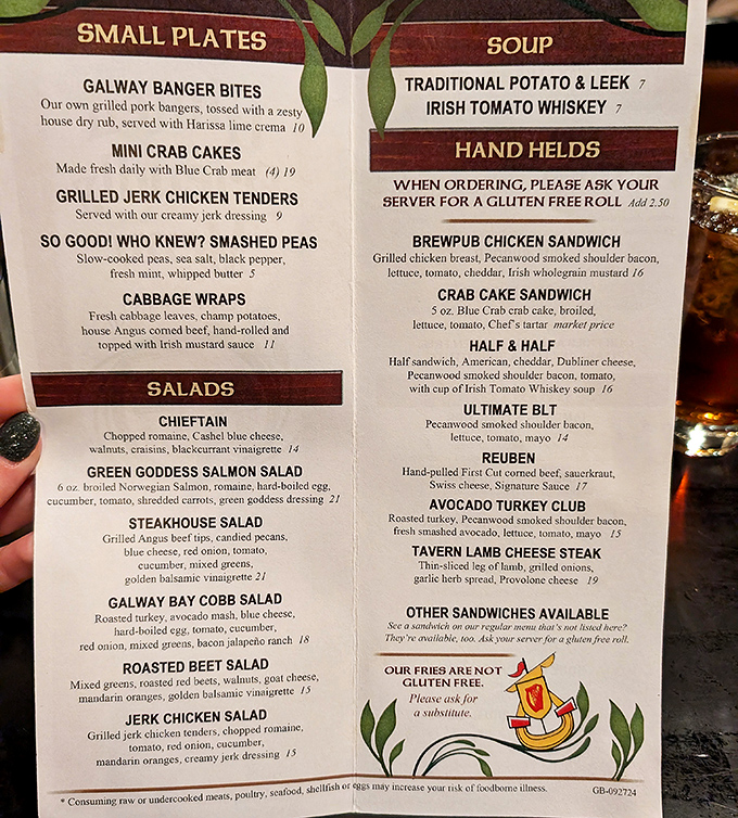 Sometimes the best stories are told through menus, and this one reads like a love letter to authentic Irish comfort food.