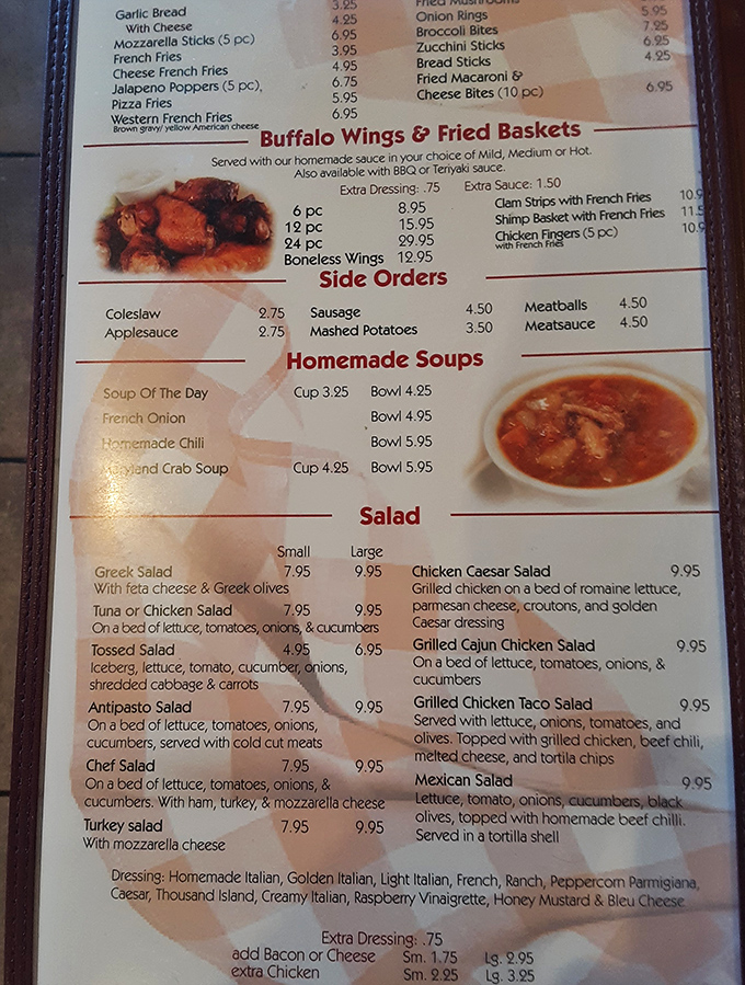 A menu that reads like a love letter to Italian-American comfort food. No molecular gastronomy here &ndash; just the classics done right.