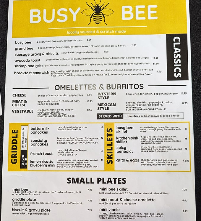 This menu isn't just a list of options &ndash; it's a roadmap to breakfast nirvana with classics done right and creative twists that'll make decision-making deliciously difficult.