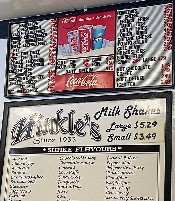 A menu board that doesn't need fancy fonts or flowery descriptions&mdash;just the honest promise of American classics done right.
