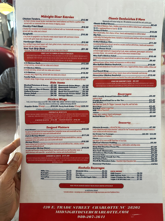 The menu at Midnight Diner reads like a love letter to American comfort food. Each laminated page promises salvation for empty stomachs at any hour.