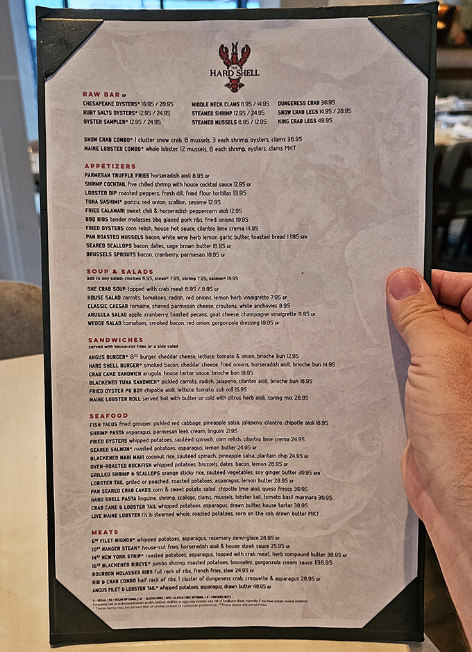 When the menu reads like poetry written by someone who genuinely loves the Chesapeake, you know good things are coming.