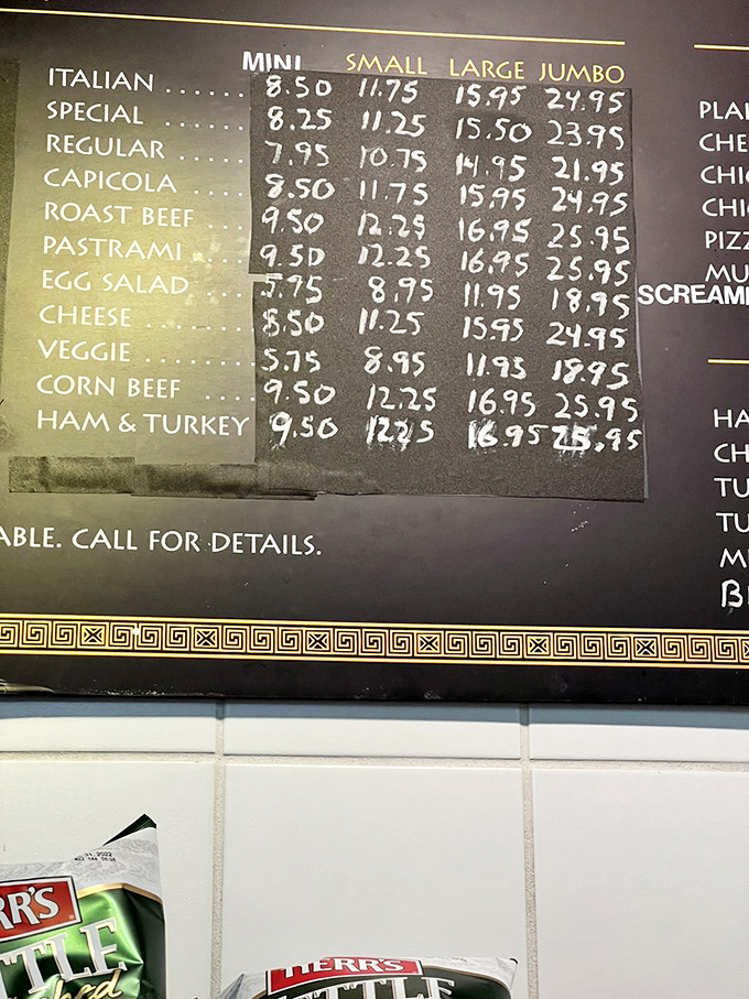 The menu board – a roadmap to deliciousness. Like choosing between vacation destinations, except every choice leads to satisfaction.