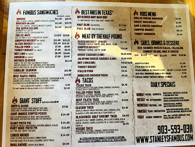 A menu that reads like poetry to meat lovers. Each sandwich name tells a story&mdash;and "The Ex-Wife" promises to be as unforgettable as its namesake. 