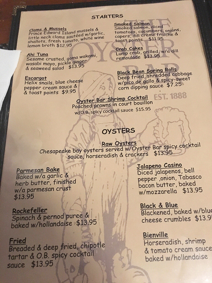 This menu isn't just a list&mdash;it's a maritime treasure map. Each description promises a voyage of flavors that would make Neptune himself put down his trident and pick up a fork.