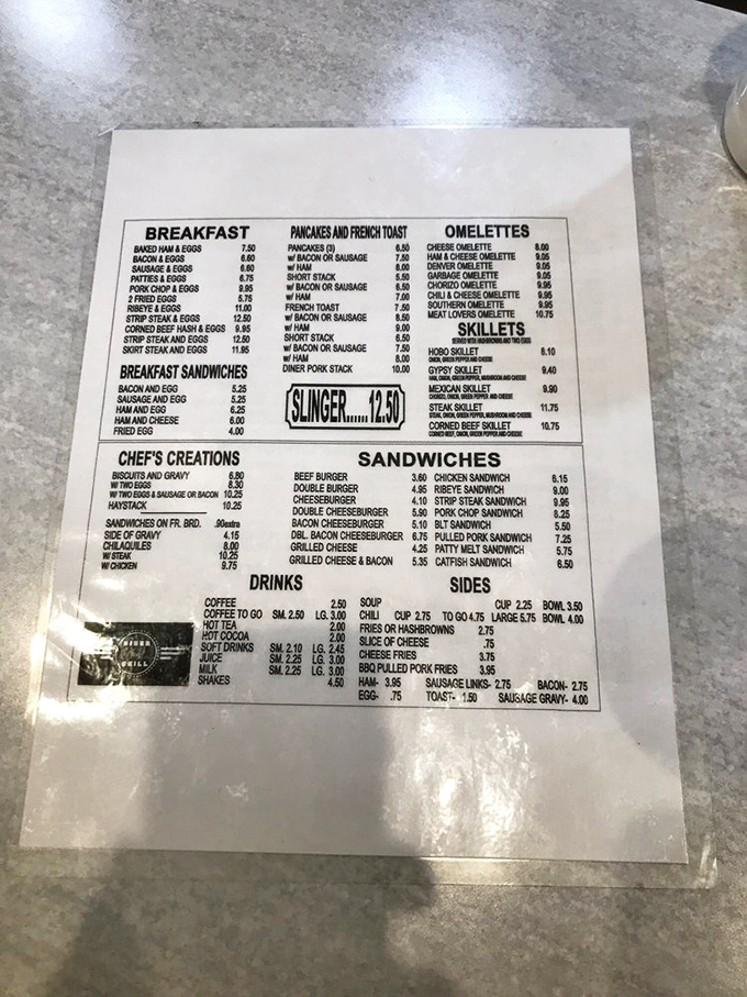 A menu of possibilities that won't break the bank. The legendary Slinger sits front and center, challenging brave souls since time immemorial.