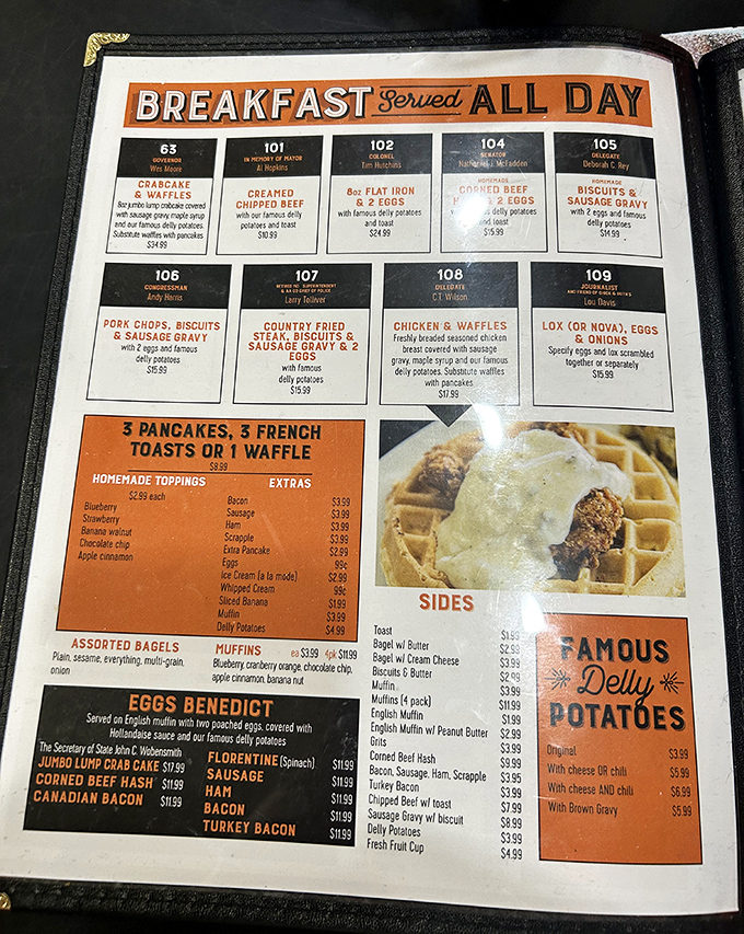 The breakfast menu at Chick & Ruth's is like a delicious novel&mdash;lengthy, full of character, and guaranteed to keep you engaged until the very last bite.