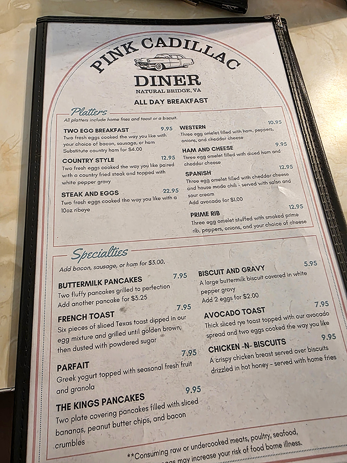 All-day breakfast? Yes, please! The menu tempts with everything from buttermilk pancakes to country-fried steak, proving comfort food never goes out of style.