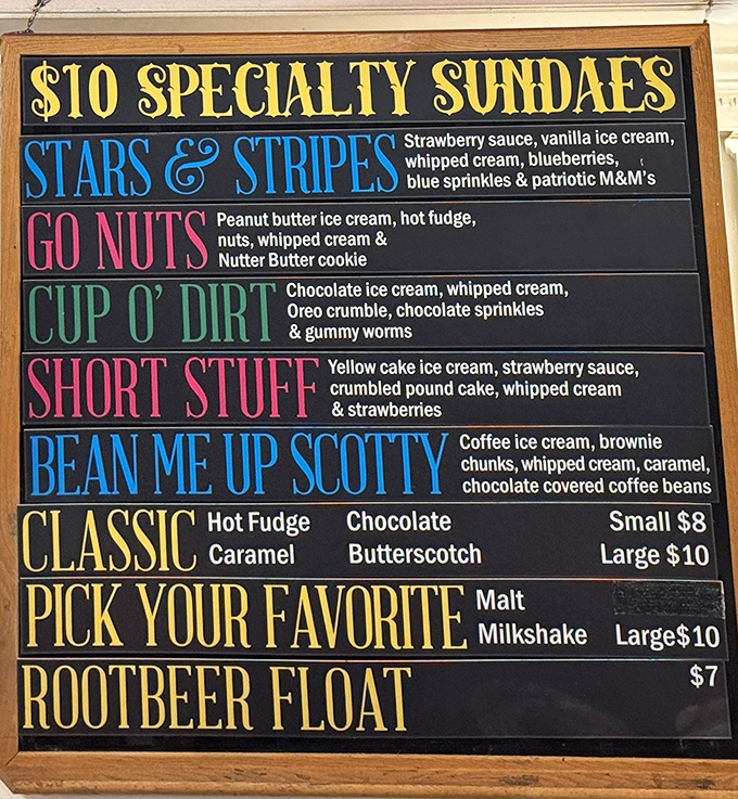 Their sundae menu reads like a greatest hits album of American dessert ingenuity and pure childhood joy.