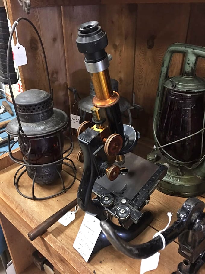 This antique microscope isn't just scientific equipment&mdash;it's a steampunk fantasy come to life. Brass, copper, and curiosity perfectly preserved.
