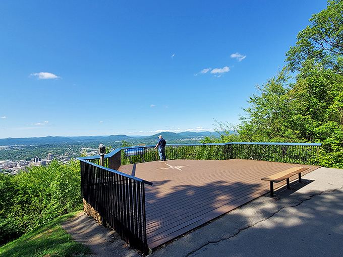 From Mill Mountain's observation deck, the entire valley unfolds before you like nature's own IMAX theater&mdash;no overpriced popcorn required.