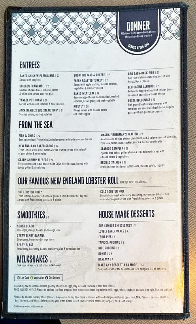 This menu is the literary equivalent of "War and Peace" – epic in scope, with something for everyone. The seafood section alone deserves a Pulitzer.