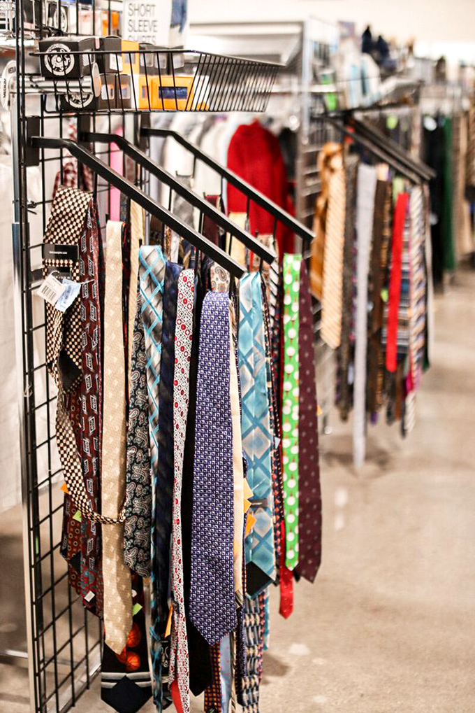A rainbow of neckwear awaits! These ties tell stories of business meetings, weddings, and that one Christmas party nobody mentions anymore.