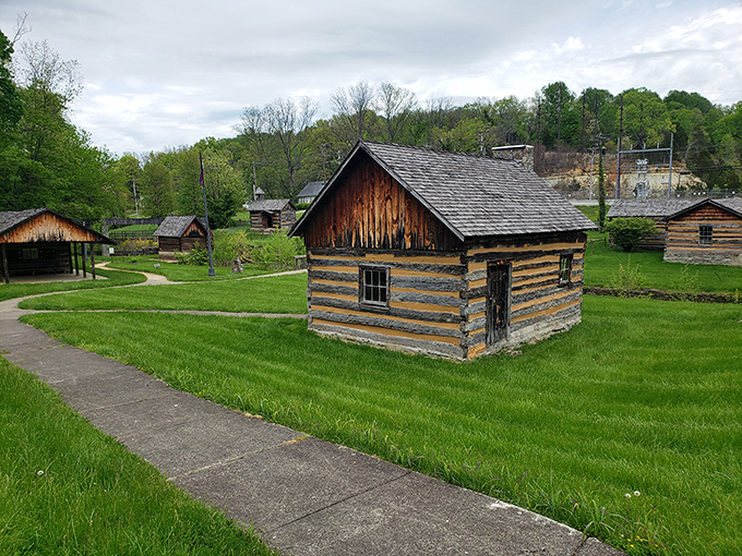 Old Bardstown Village's log cabins transport you back to frontier days. No WiFi, no problem—just authentic Kentucky heritage without the dysentery of actual pioneer life.