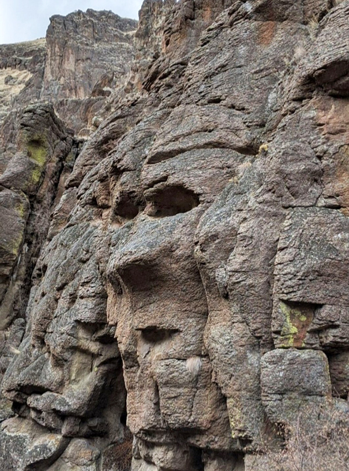 Mother Nature's sculpture garden &ndash; this rock formation known as "Old Man of the Owyhees" keeps silent watch over the canyon.