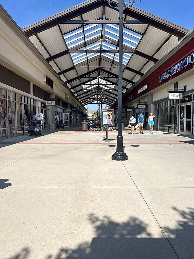 Architectural brilliance meets bargain hunting under these soaring ceilings. Like a cathedral of commerce where the stained glass has been replaced by "Sale" signs.