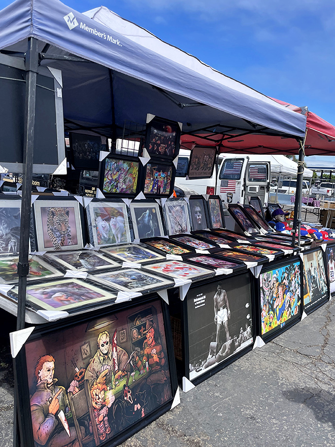 From pop culture icons to fine art reproductions, these framed pieces await their moment to become someone's conversation starter.