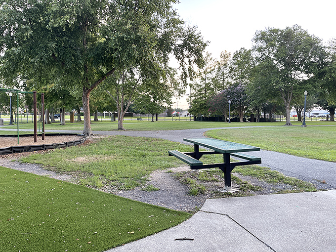 Parc Hardy offers a peaceful respite where locals gather for everything from picnics to impromptu zydeco jam sessions.