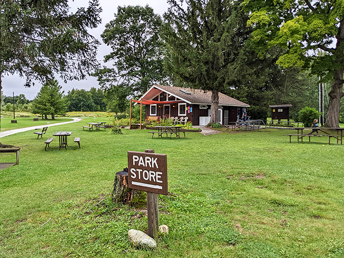 The park store stands ready to save you from whatever essential item you forgot, because someone always forgets something.