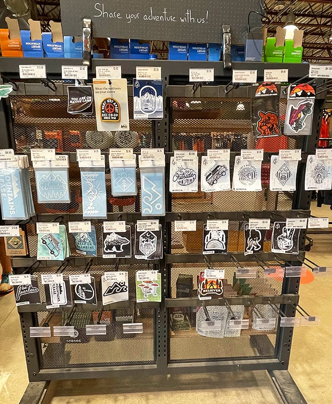 Adventure stickers galore &ndash; because nothing says "I conquered Mount Washington" like a decal on your water bottle.