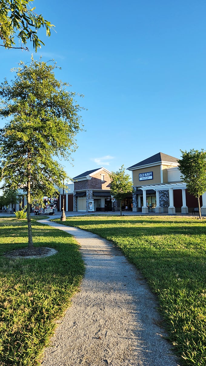 Follow the yellow brick road, outlet edition. This winding path leads to treasures that won't require a second mortgage.